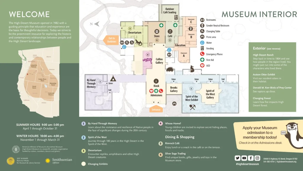High Desert Museum Map (2025-2021) - All Maps