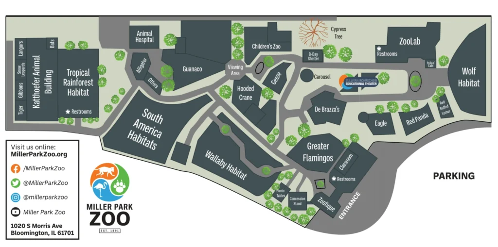 Miller Park Zoo Map (2023 - 2020) - All Maps
