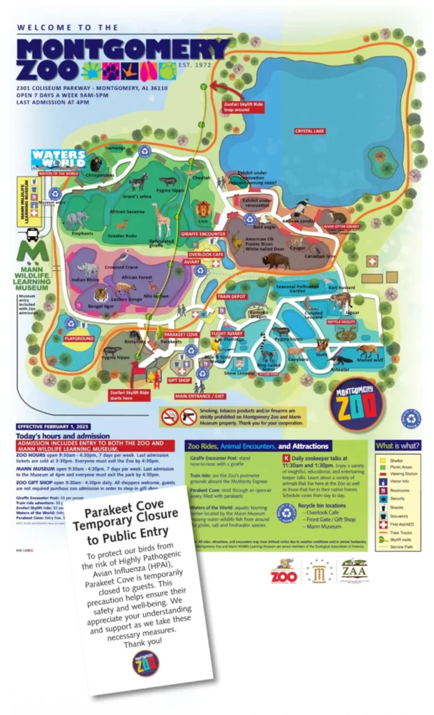 Montgomery Zoo Map (2025 - 2023) - All Maps