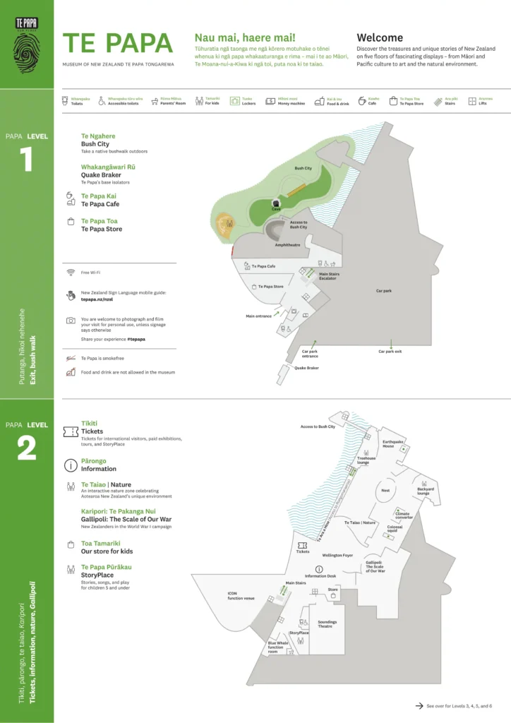 Museum of New Zealand Te Papa Tongarewa Map (2024 - 2016) - All Maps