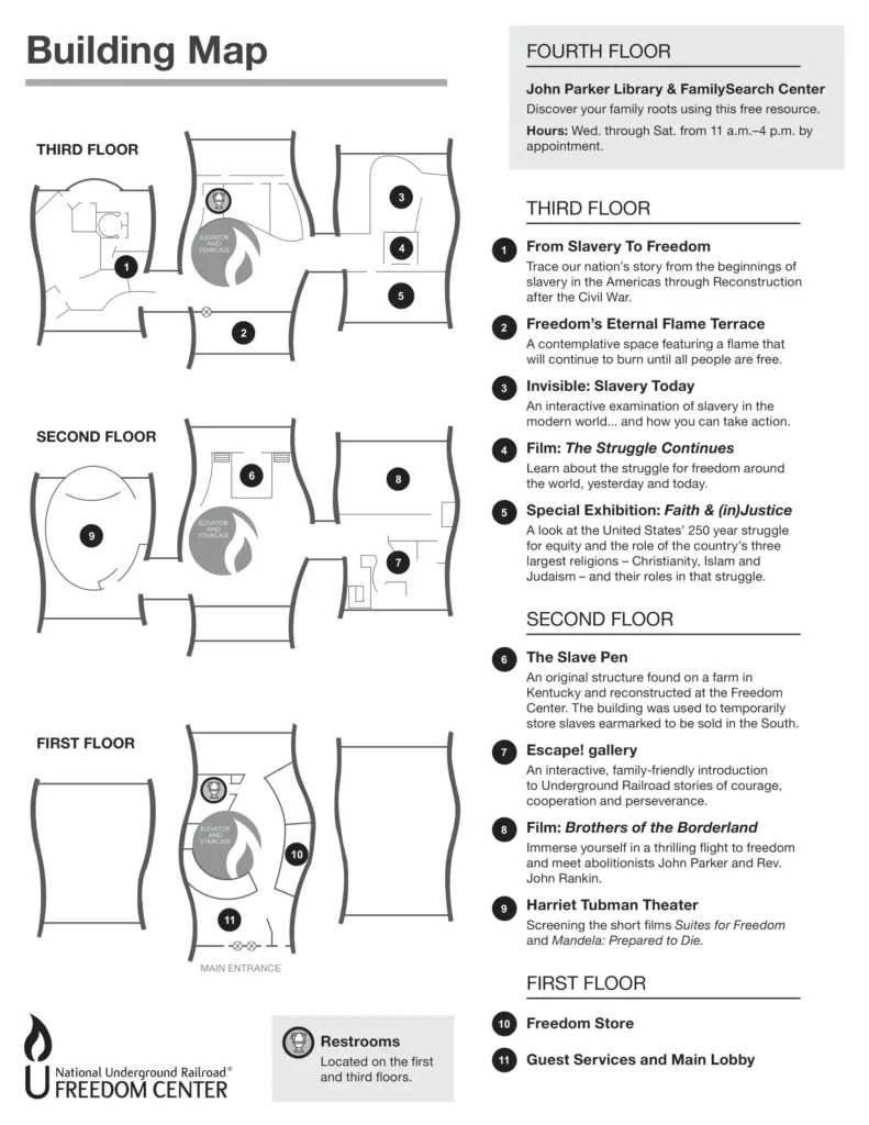 National Underground Railroad Freedom Center Museum Map (2025 - 2023 ...