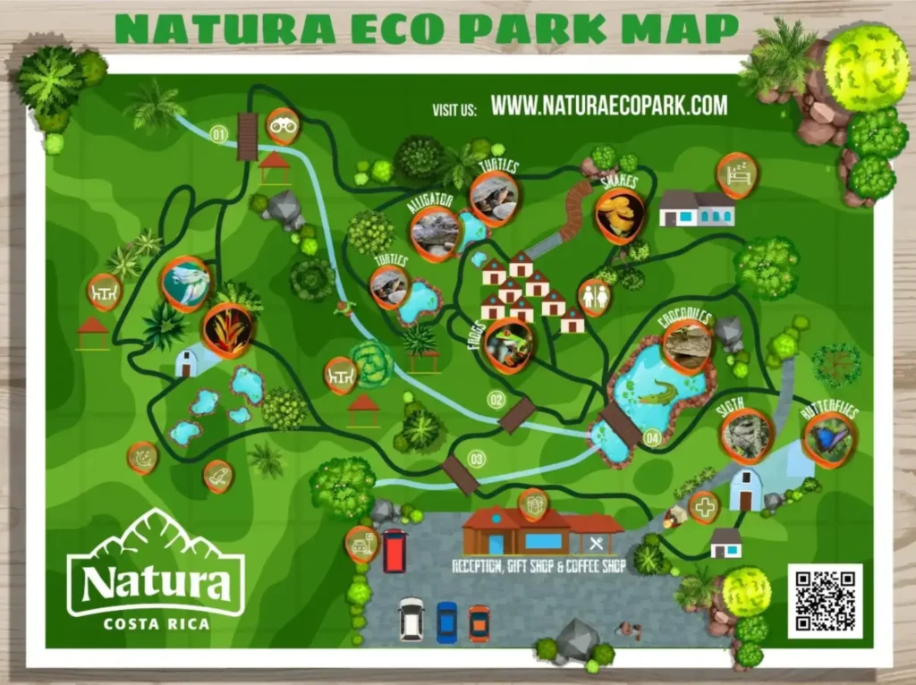 Natura Eco Park Costa Rica Map (2023) - All Maps
