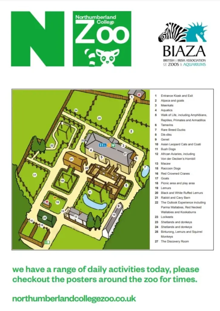 Northumberland College Zoo Map (2024) - All Maps