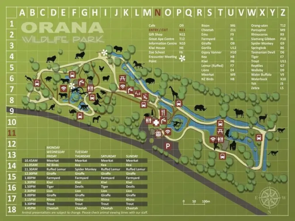 Orana Wildlife Park Map (2023 - 2021) - All Maps