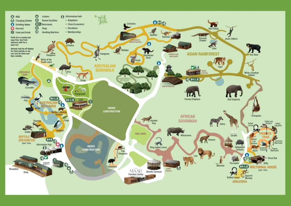 Perth Zoo Map (2024 - 2020) - All Maps