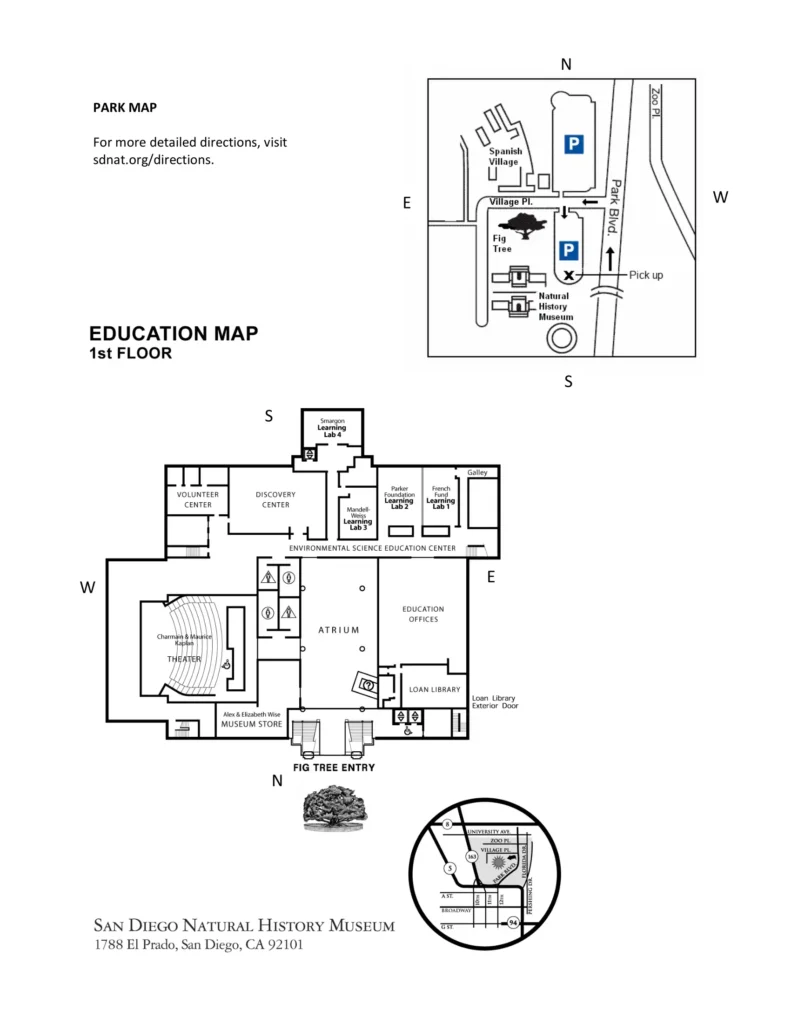 San Diego Natural History Museum Map (2025) - All Maps