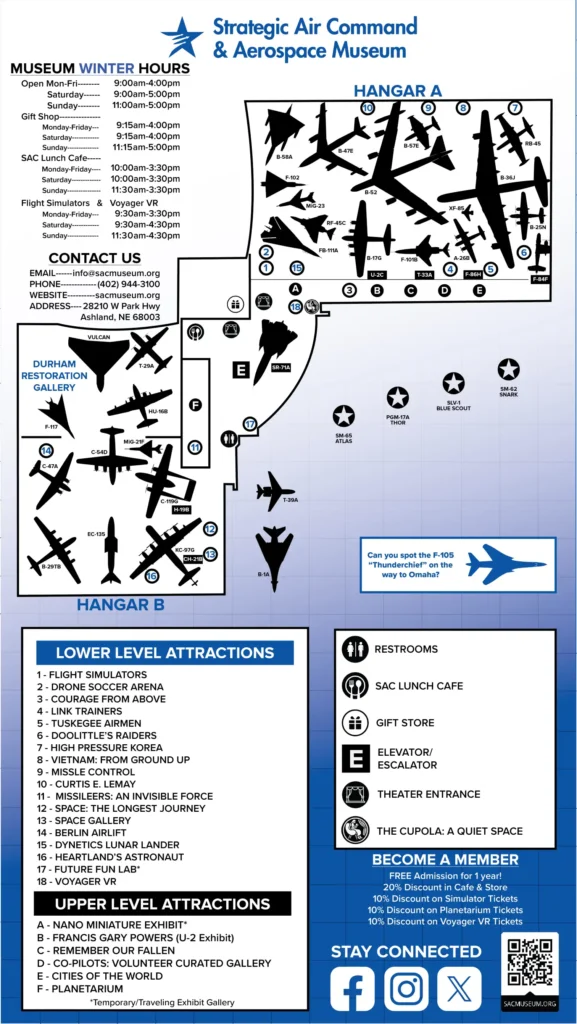 Strategic Air Command and Aerospace Museum Map (2024) - All Maps