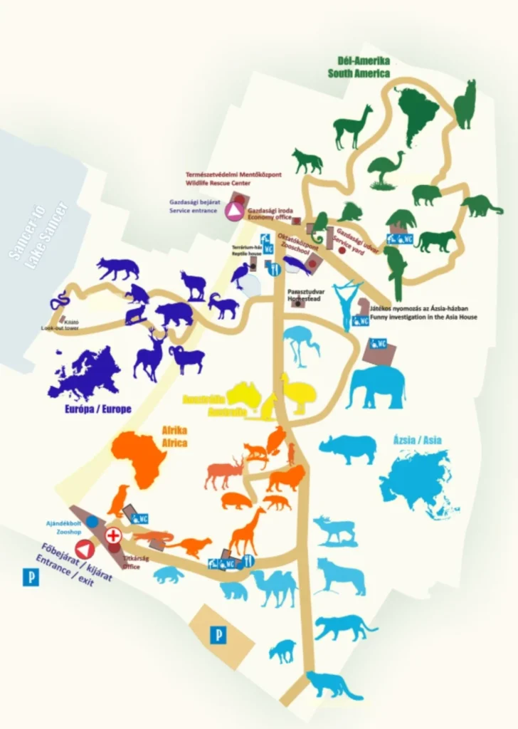 Szeged Zoo Map (2023 - 2010) - All Maps
