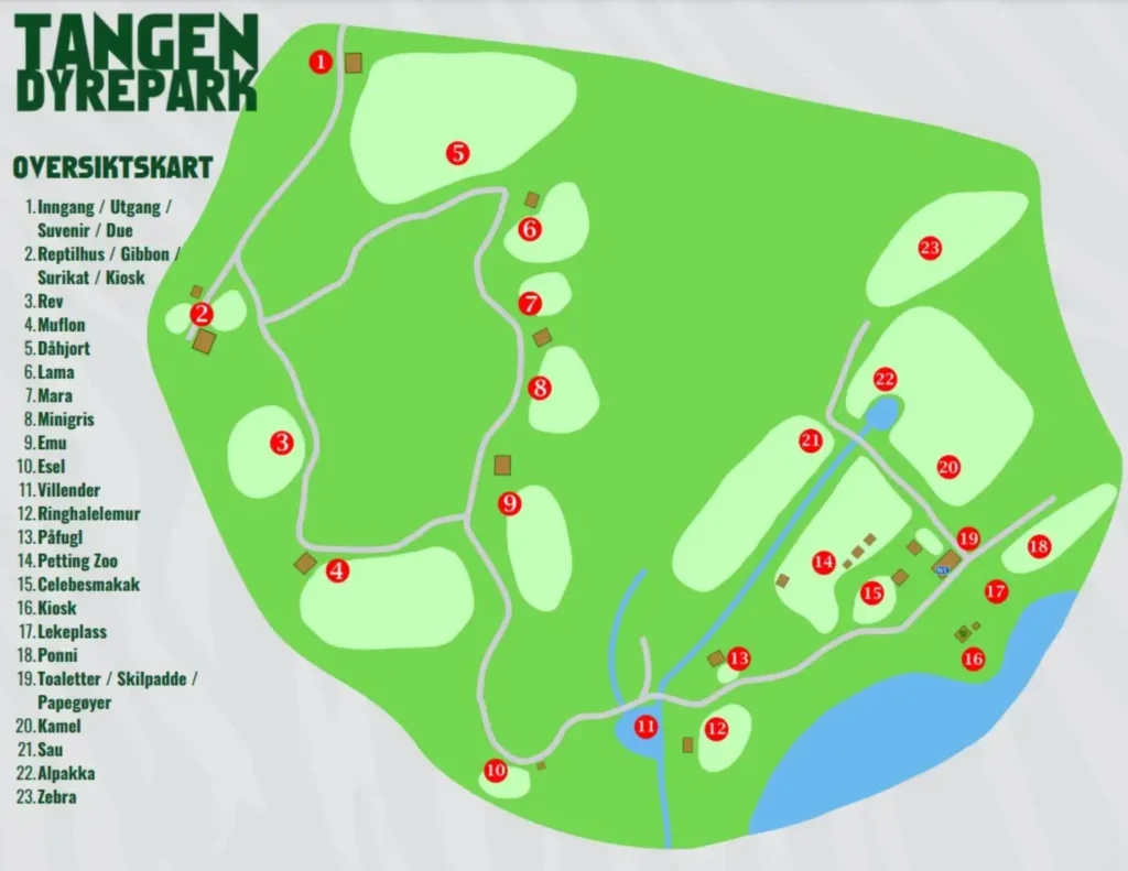 Tangen Zoo Map (2024) - All Maps