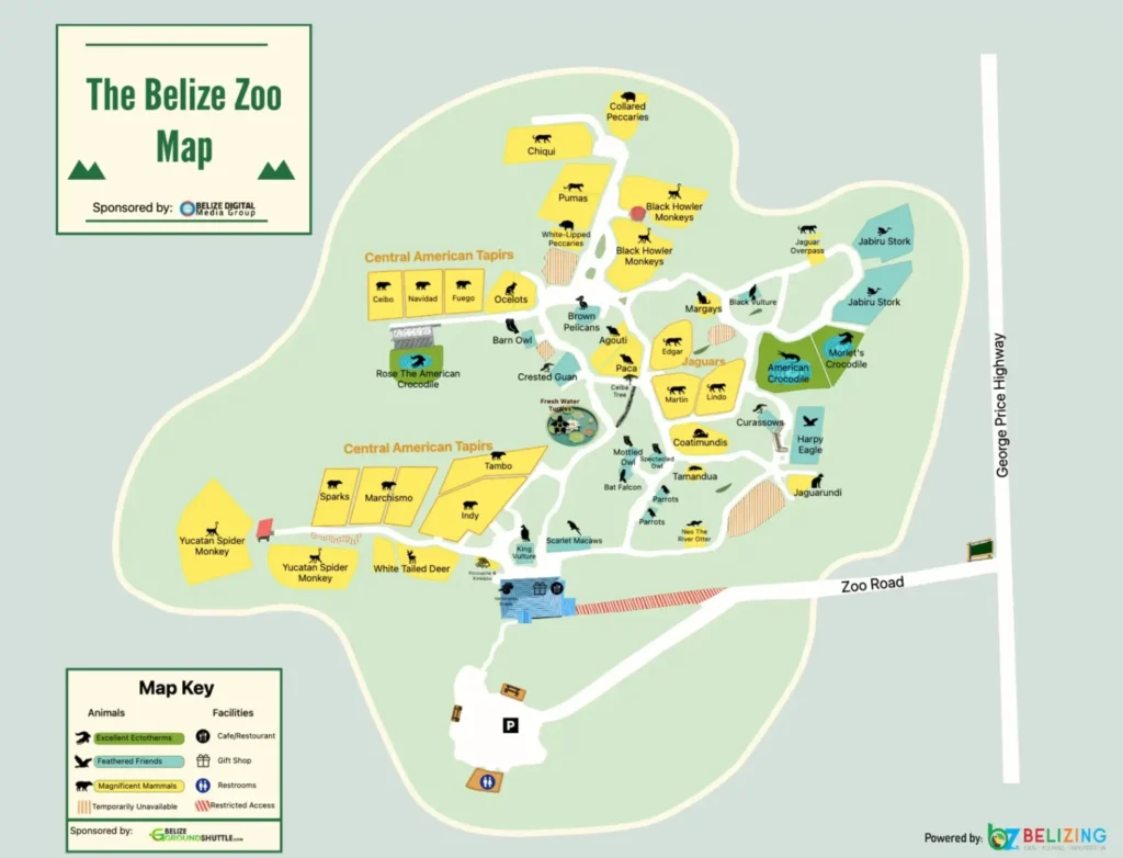 The Belize Zoo And Tropical Education Center Map (2024) - All Maps