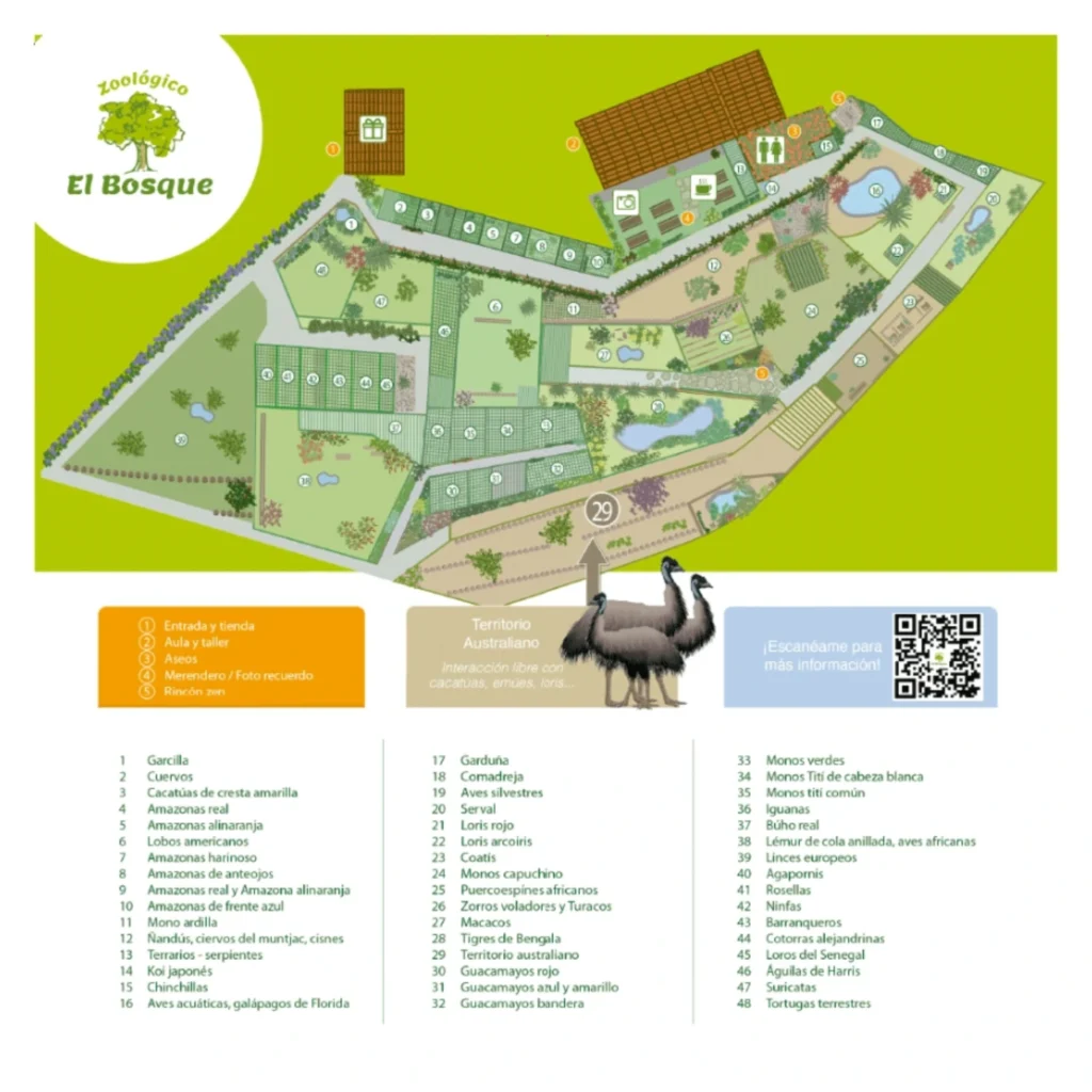 Zoo El Bosque Map (2024 - 2022) - All Maps