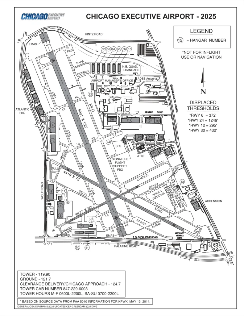 Chicago Executive Airport Terminal Map (2025) - All Maps