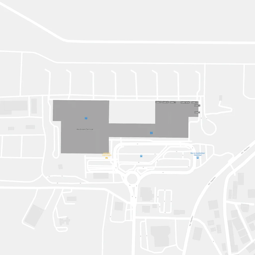 Kos Airport Terminal Map (2025) - All Maps