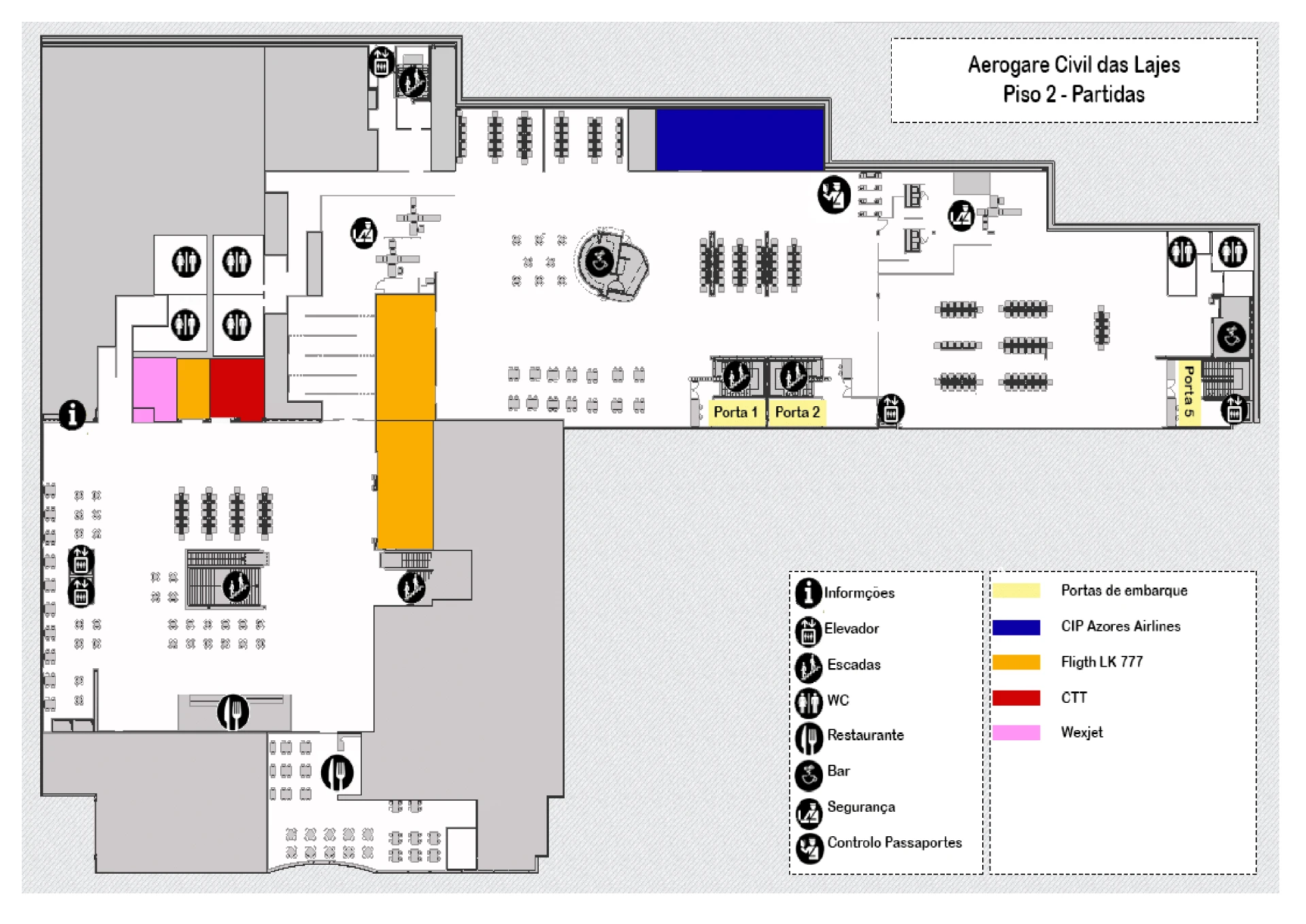 Lajes Airport Terminal Map (2025) - All Maps