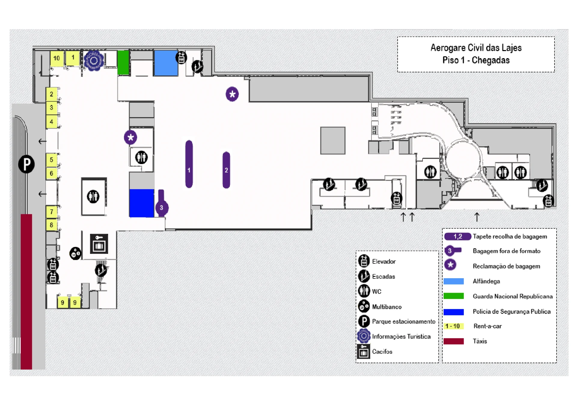 Lajes Airport Terminal Map (2025) - All Maps
