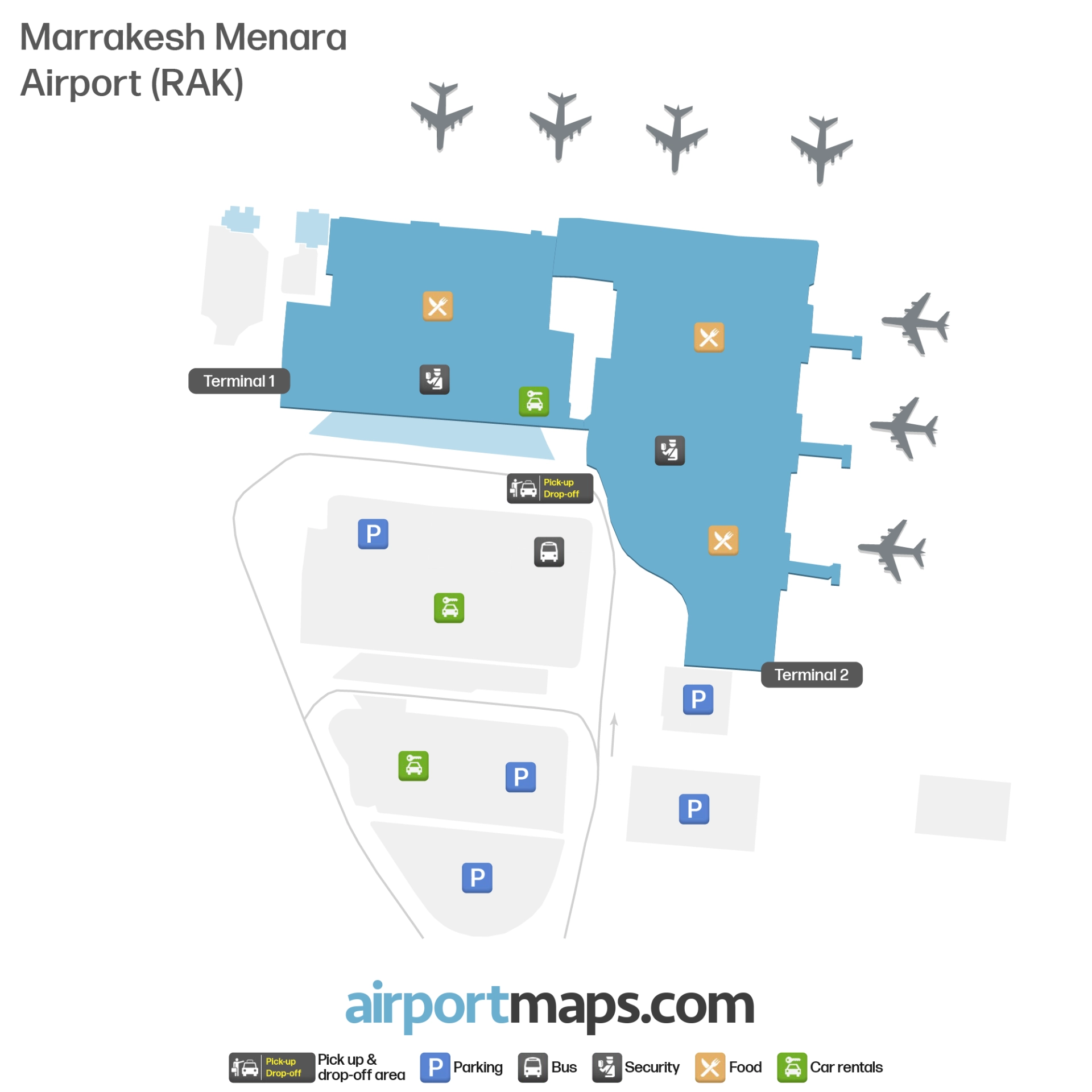 Menara Airport Terminal Map (2025) - All Maps