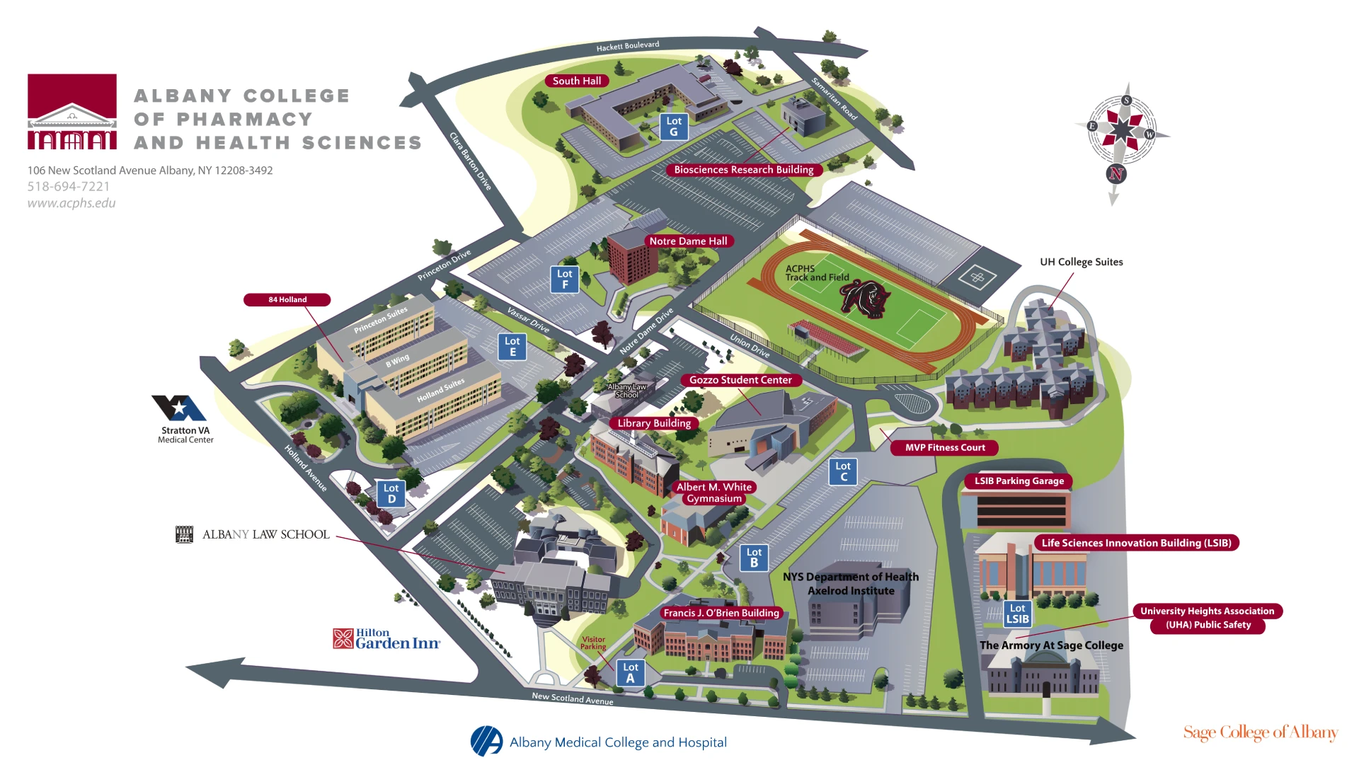 Albany College of Pharmacy and Health Sciences Campus Map (2025) - All Maps