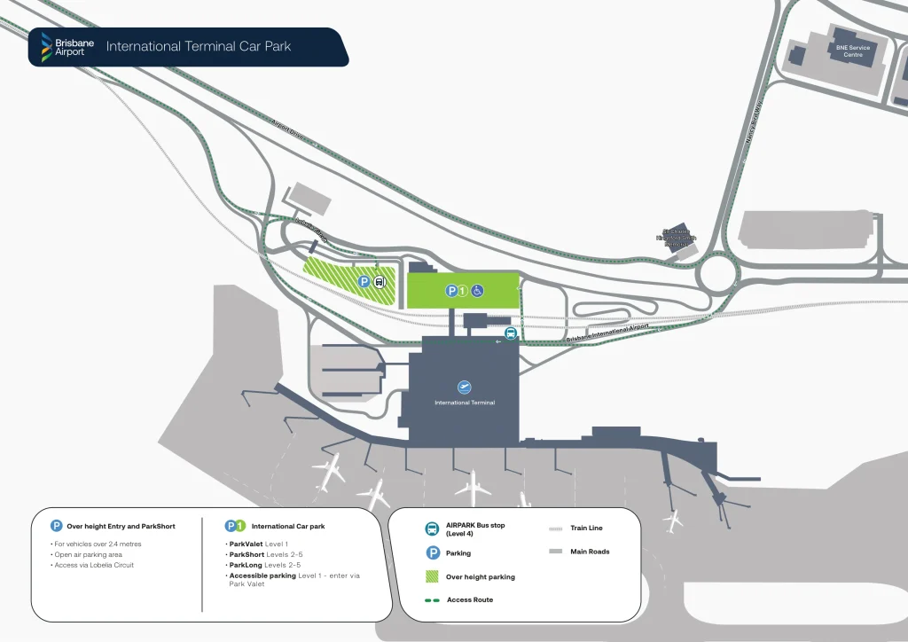 Brisbane International Airport Parking Map (2025) - All Maps