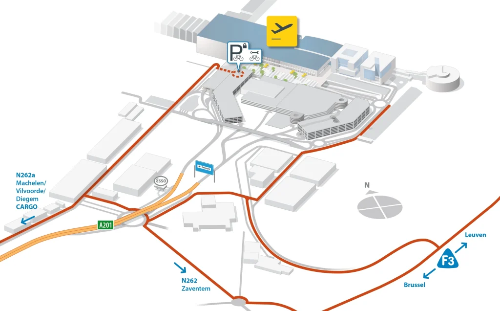 Brussels Airport Ground Transportation Map (2025) - All Maps