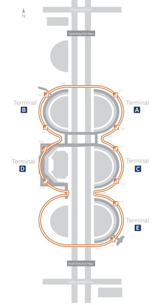 Dallas Fort Worth International Airport Ground Transportation Map (2025 ...