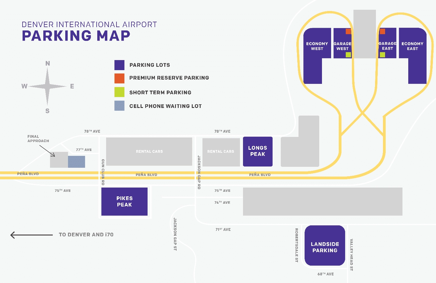 Denver International Airport Parking Map (2025) - All Maps