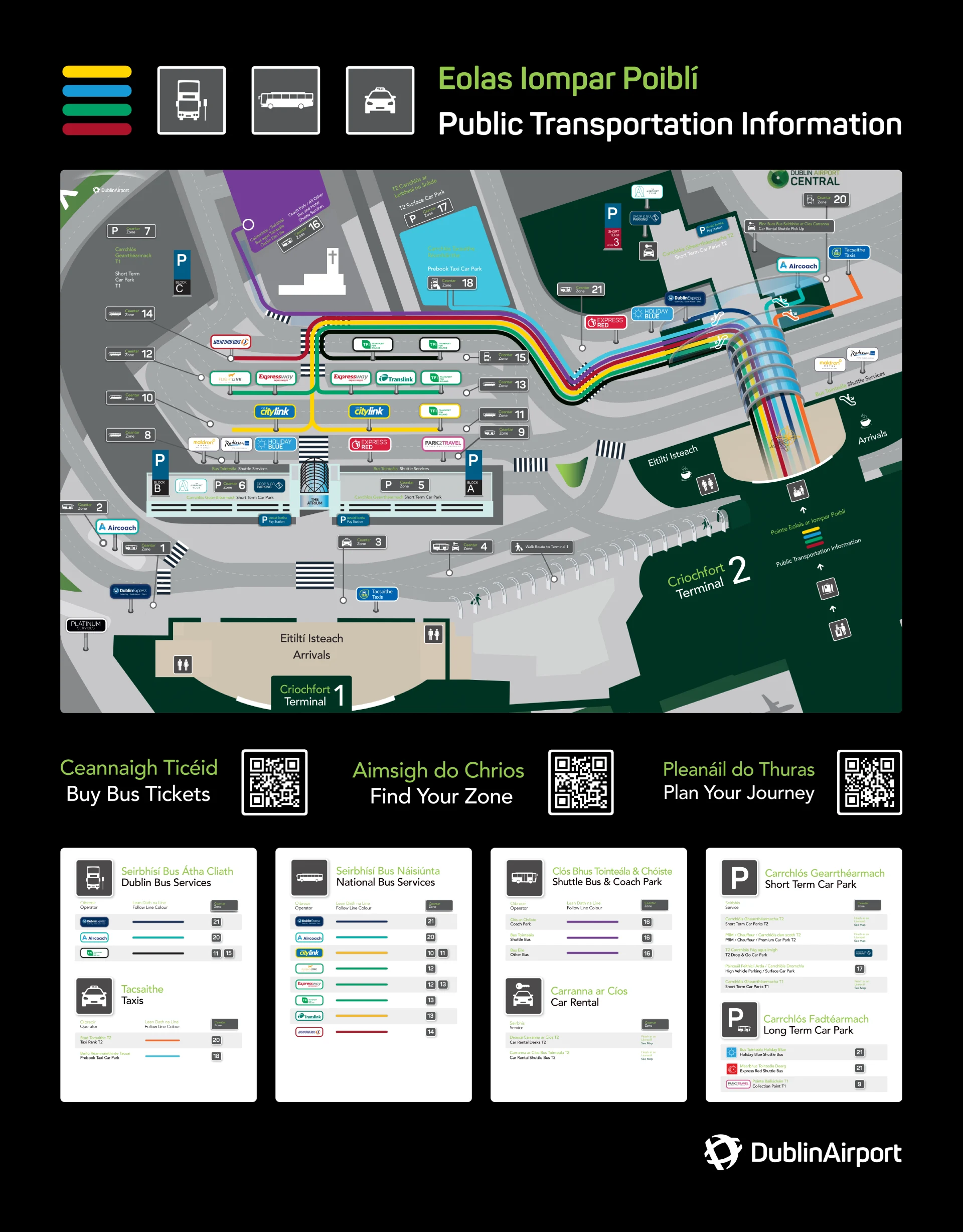 Dublin Airport Ground Transportation Map (2025) - All Maps