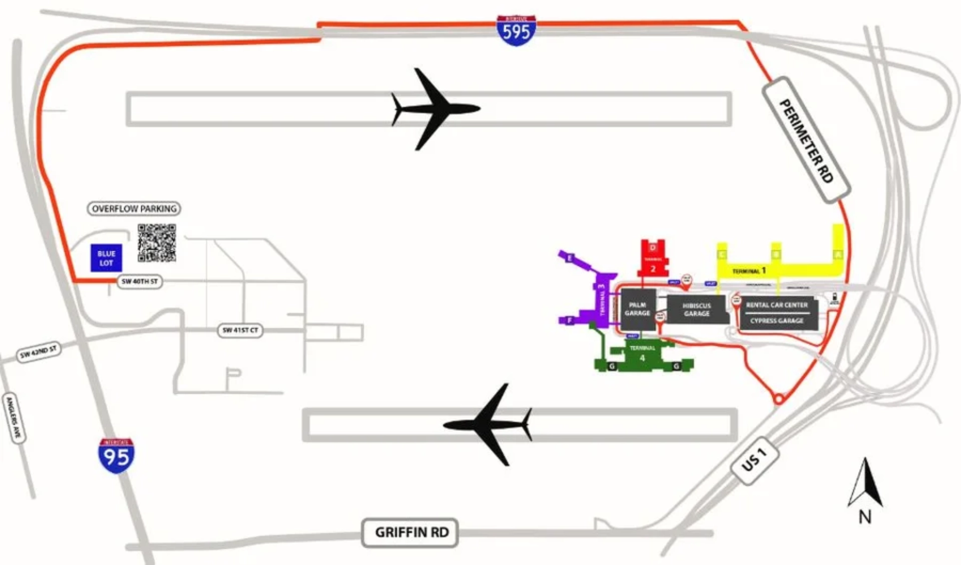 Fort Lauderdale Hollywood International Airport Parking Map (2025 ...