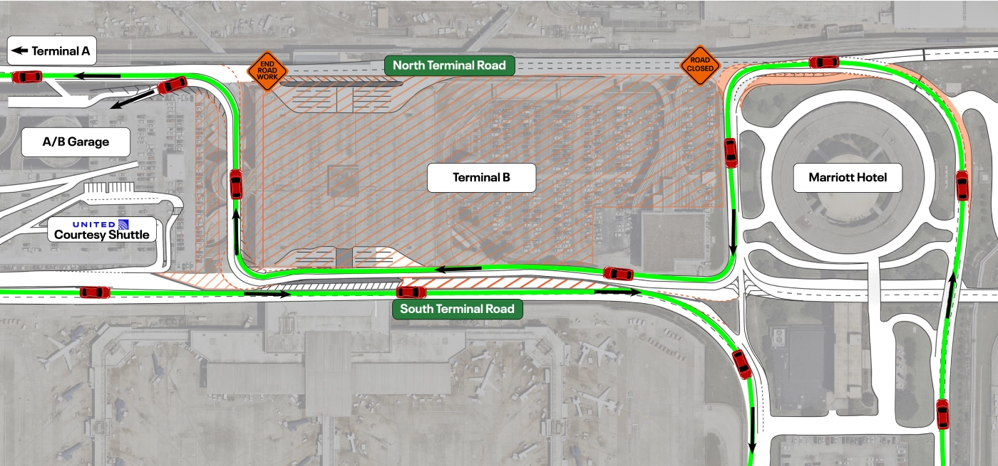 George Bush Intercontinental Airport Ground Transportation Map (2025 ...