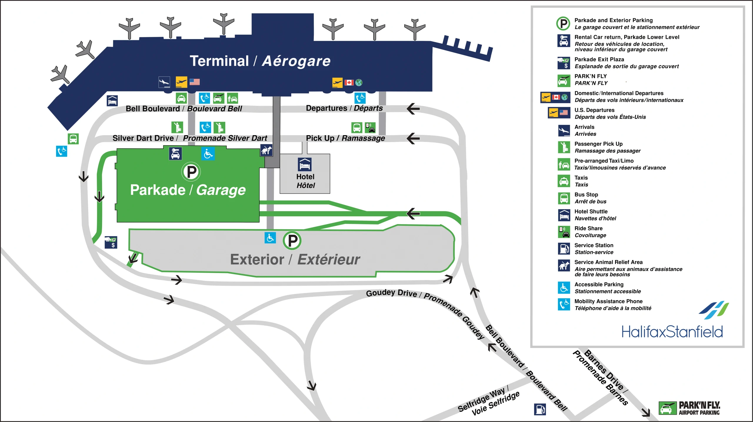 Halifax Stanfield International Airport Ground Transportation Map (2025 ...