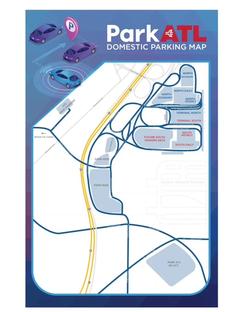 Hartsfield Jackson Atlanta International Airport Parking Map (2025-2013) - All Maps