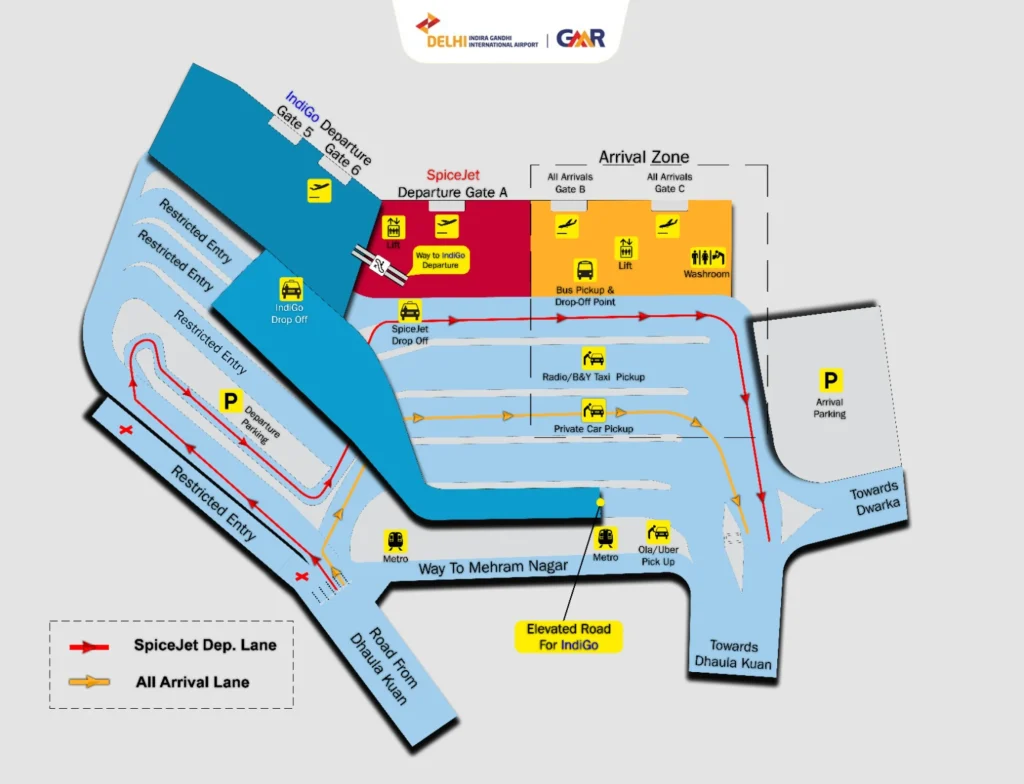 Indira Gandhi International Airport Parking Map (2025) - All Maps