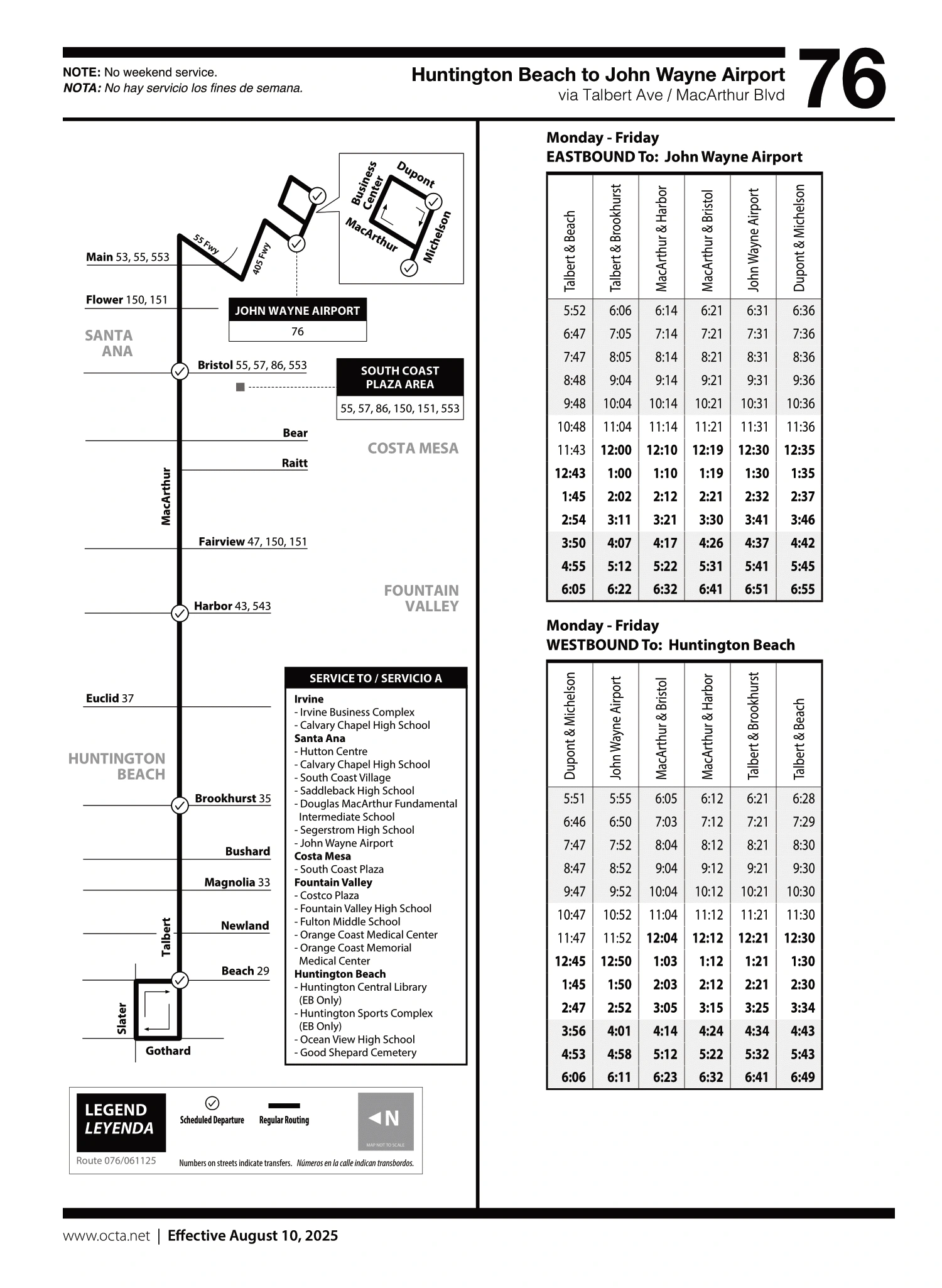 John Wayne Airport Ground Transportation Map (2025) - All Maps
