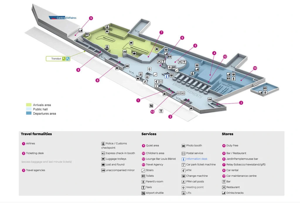 Lille Airport Terminal Map (2025) - All Maps
