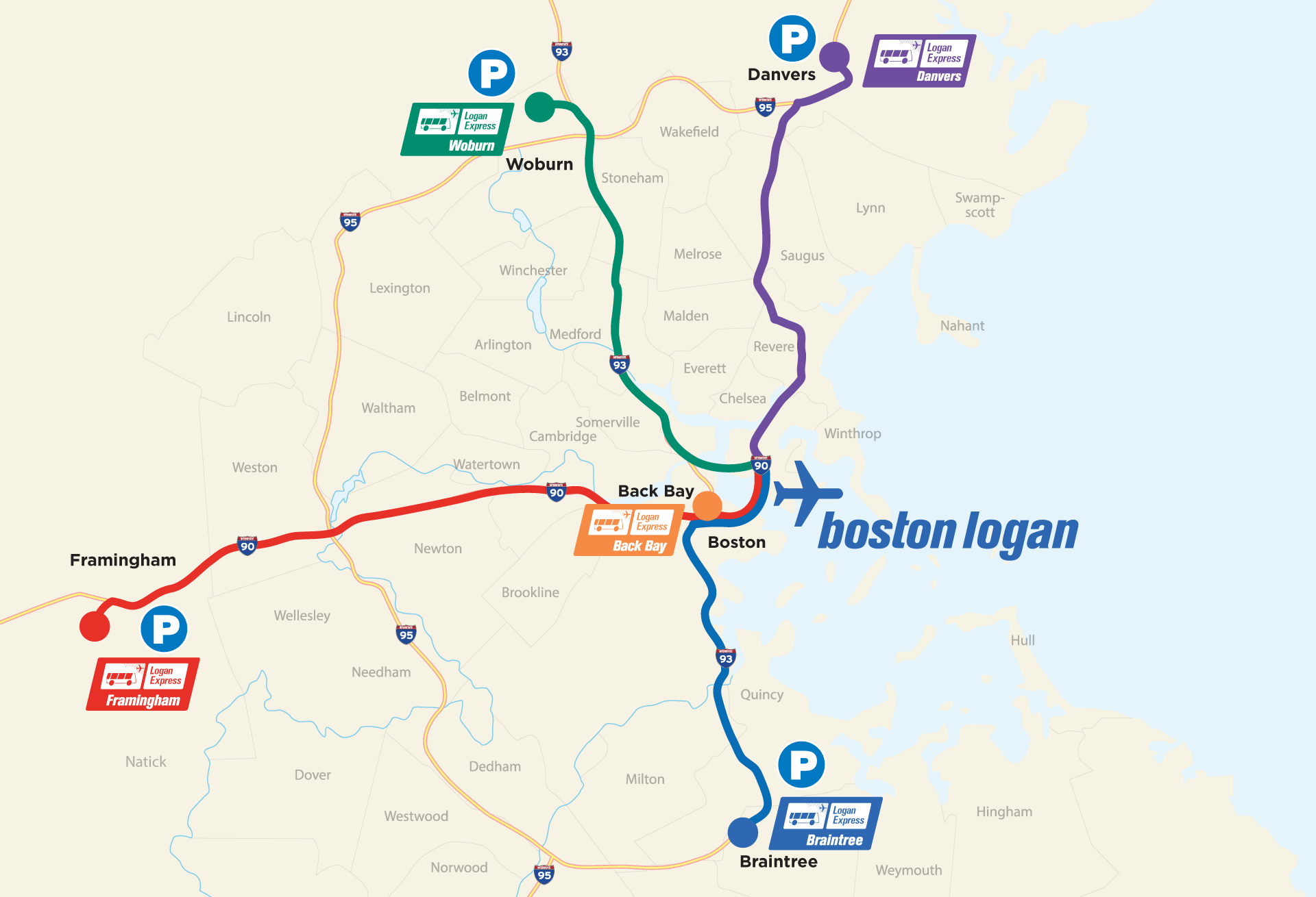 Logan International Airport Ground Transportation Map (2025) - All Maps