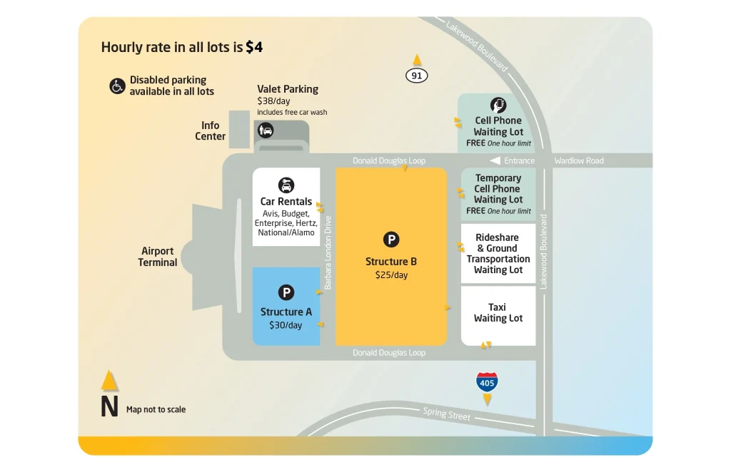 Long Beach Airport Daugherty Field Parking Map (2025) - All Maps