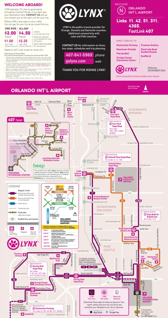Orlando International Airport Ground Transportation Map (2025) - All Maps