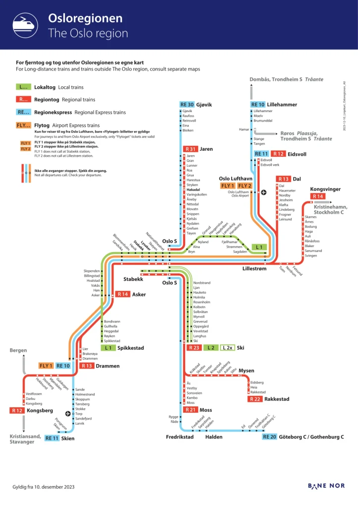 Oslo Gardermoen Airport Ground Transportation Map (2025-2023) - All Maps