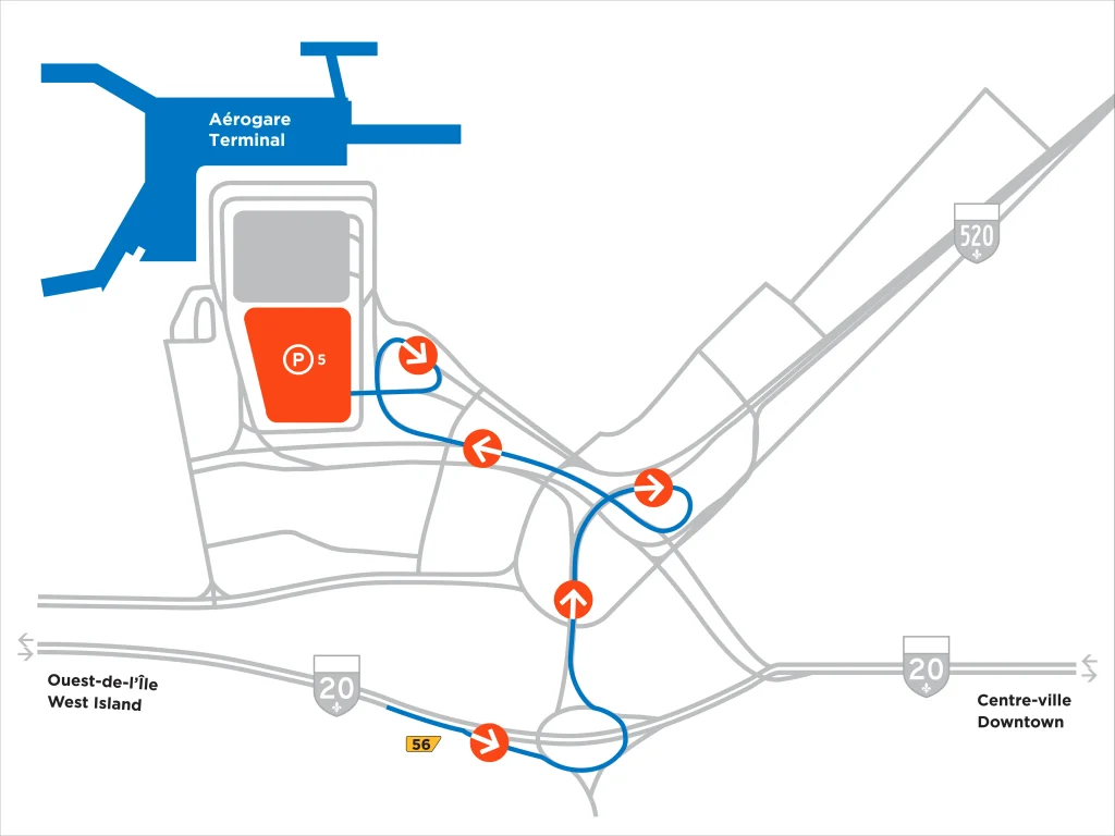 Pierre Elliott Trudeau International Airport Parking Map (2025) - All Maps