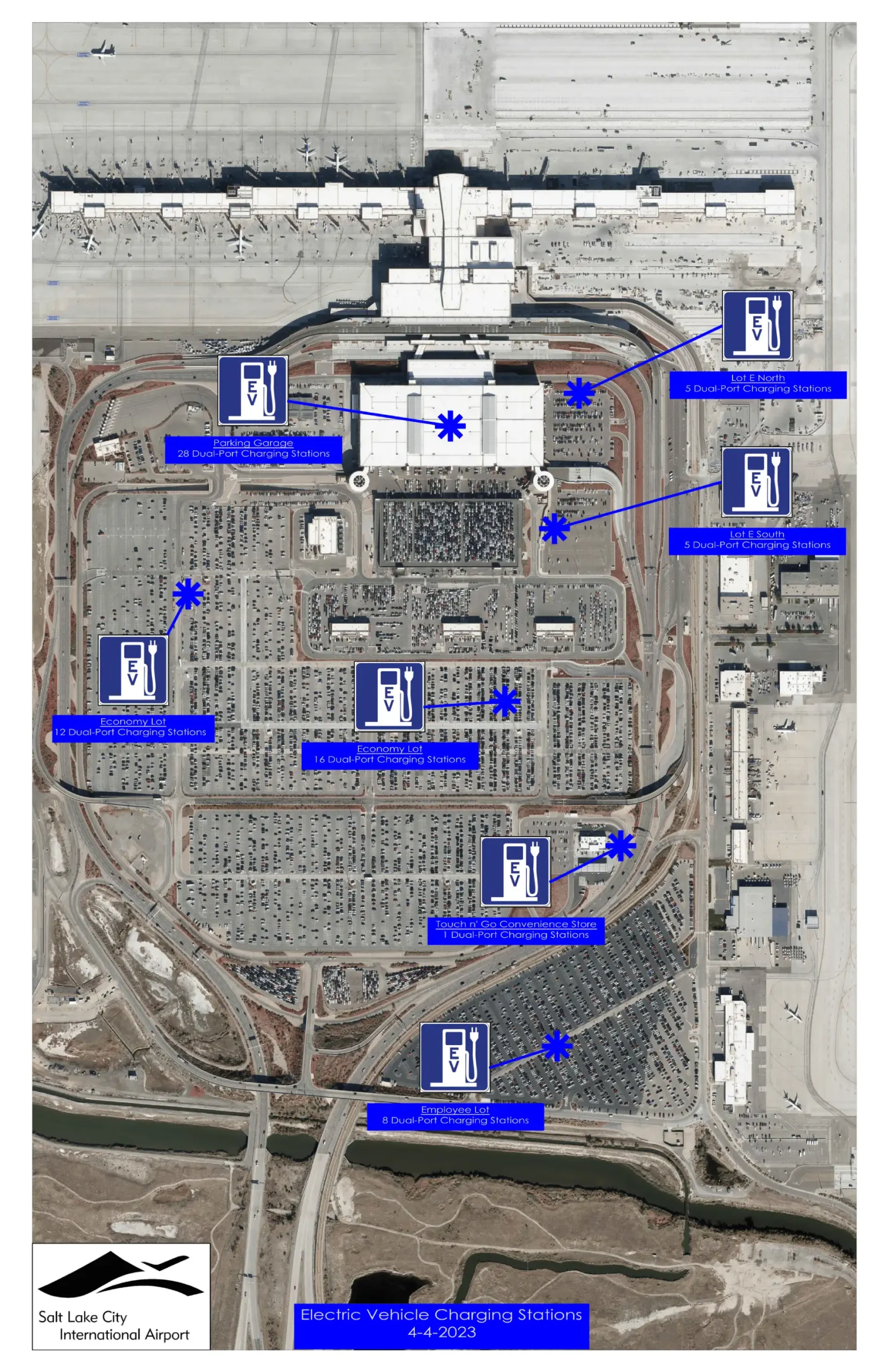 Salt Lake City International Airport Parking Map (2025-2023) - All Maps