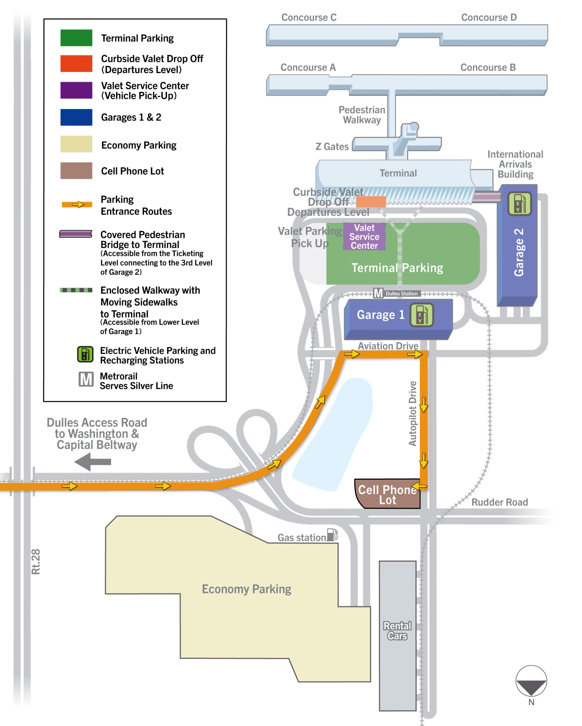 Washington Dulles International Airport Parking Map (2025-2023) - All Maps