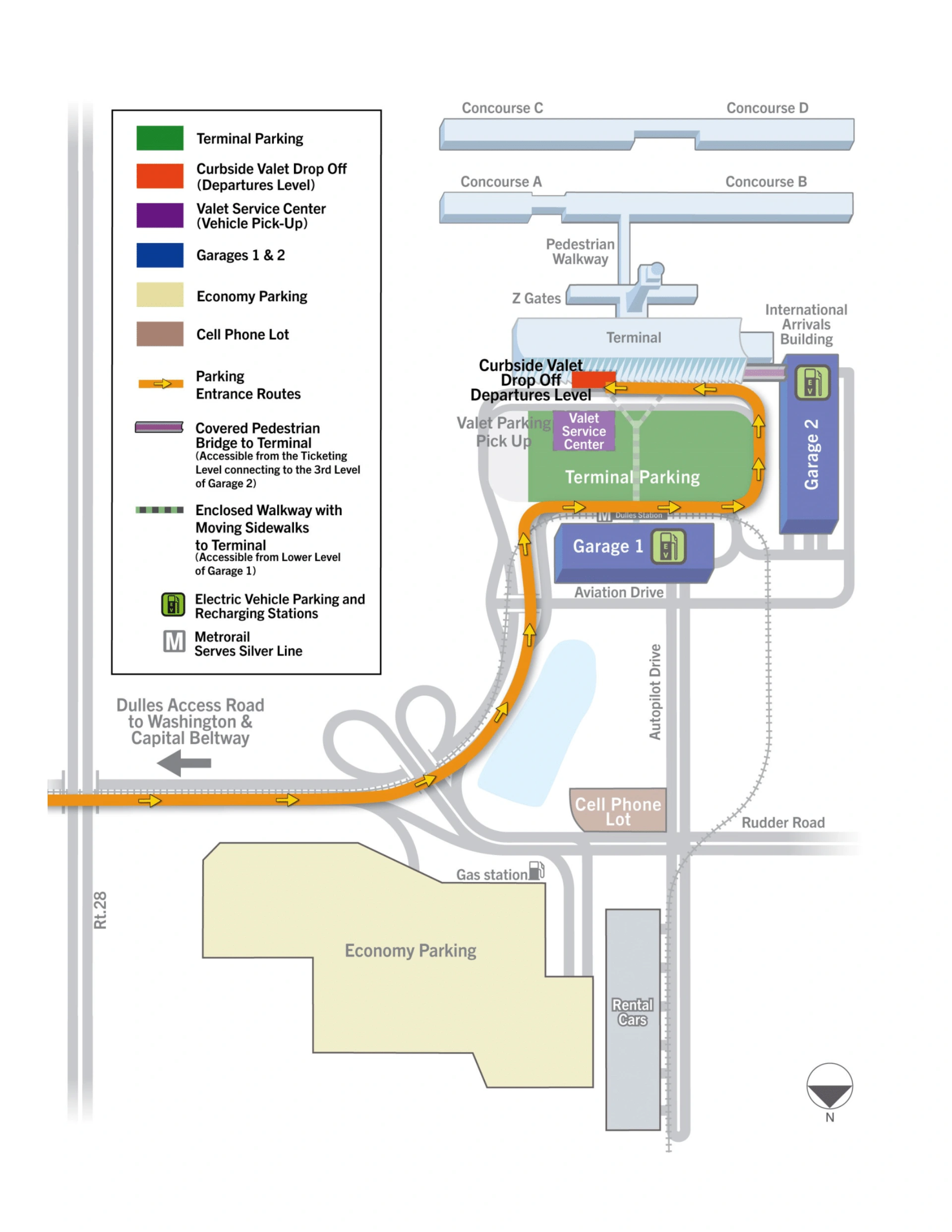 Washington Dulles International Airport Parking Map (2025-2023) - All Maps
