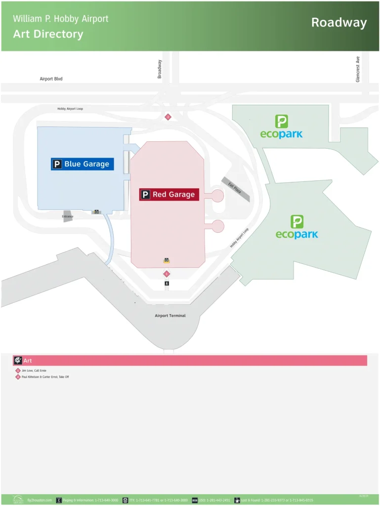 William P Hobby Airport Parking Map (2025-2019) - All Maps