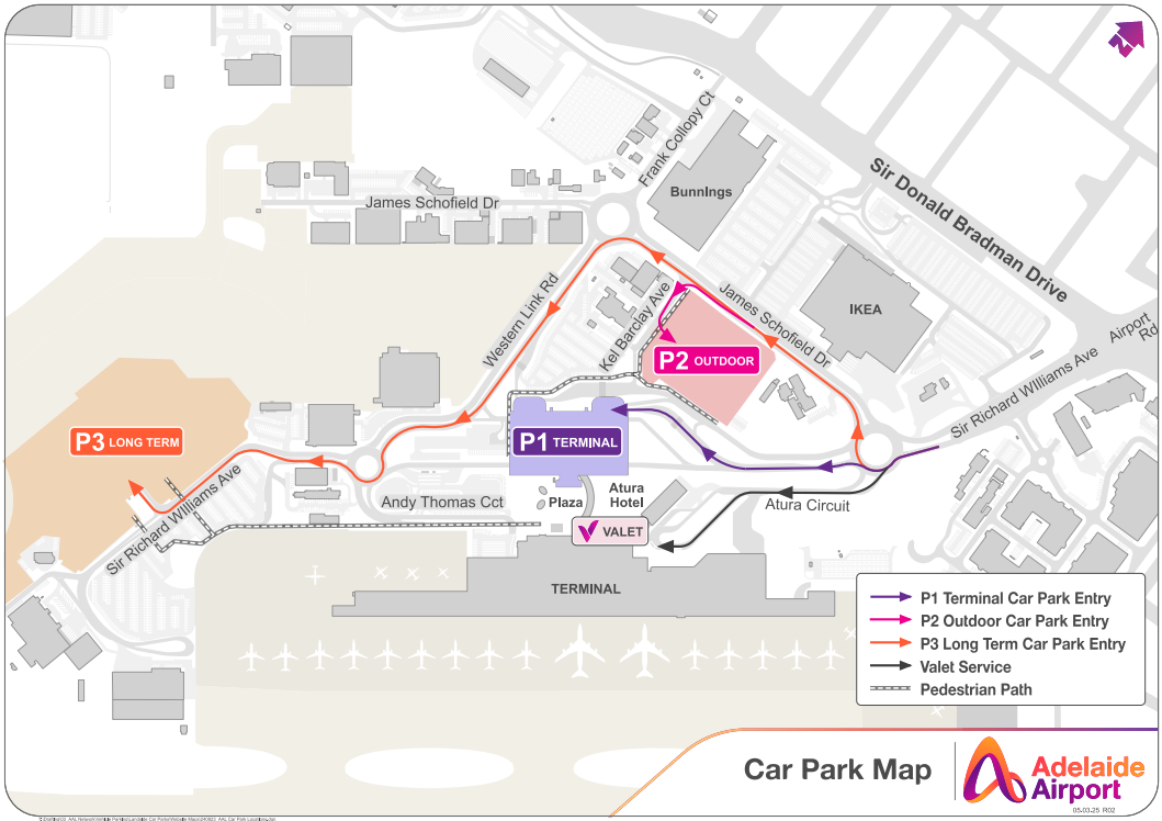 Adelaide International Airport Parking Map (2025) - All Maps