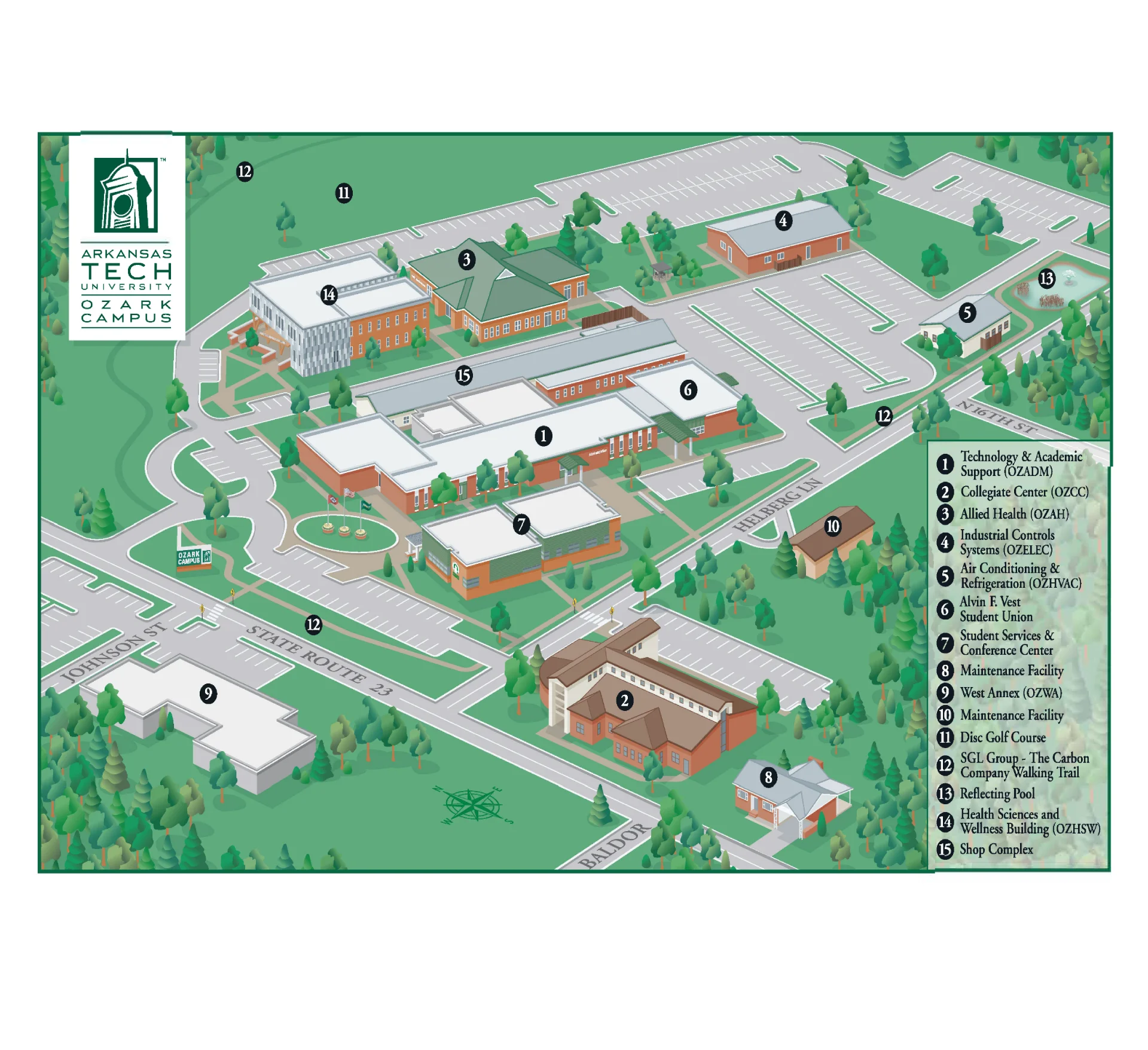Arkansas Tech University Campus Map (2024) - All Maps