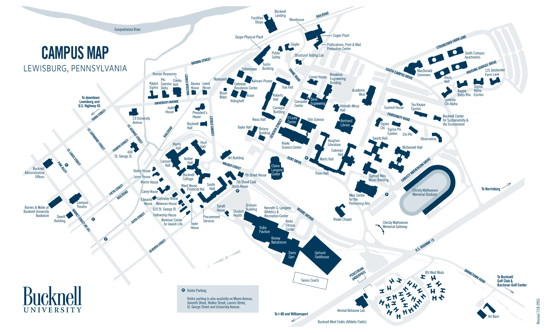 Bucknell University Campus Map (2025-2024) - All Maps