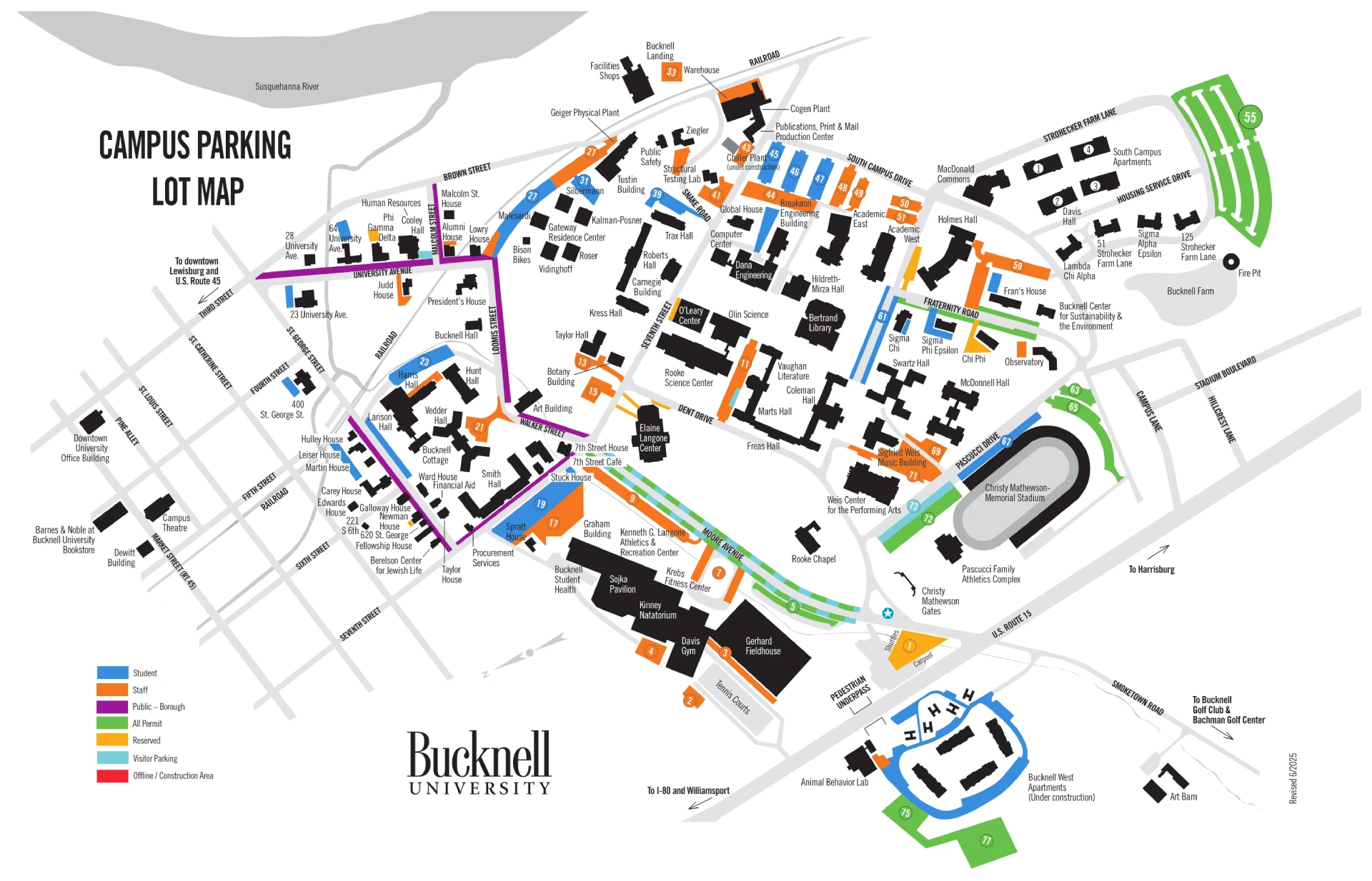 Bucknell University Campus Map (2025-2024) - All Maps