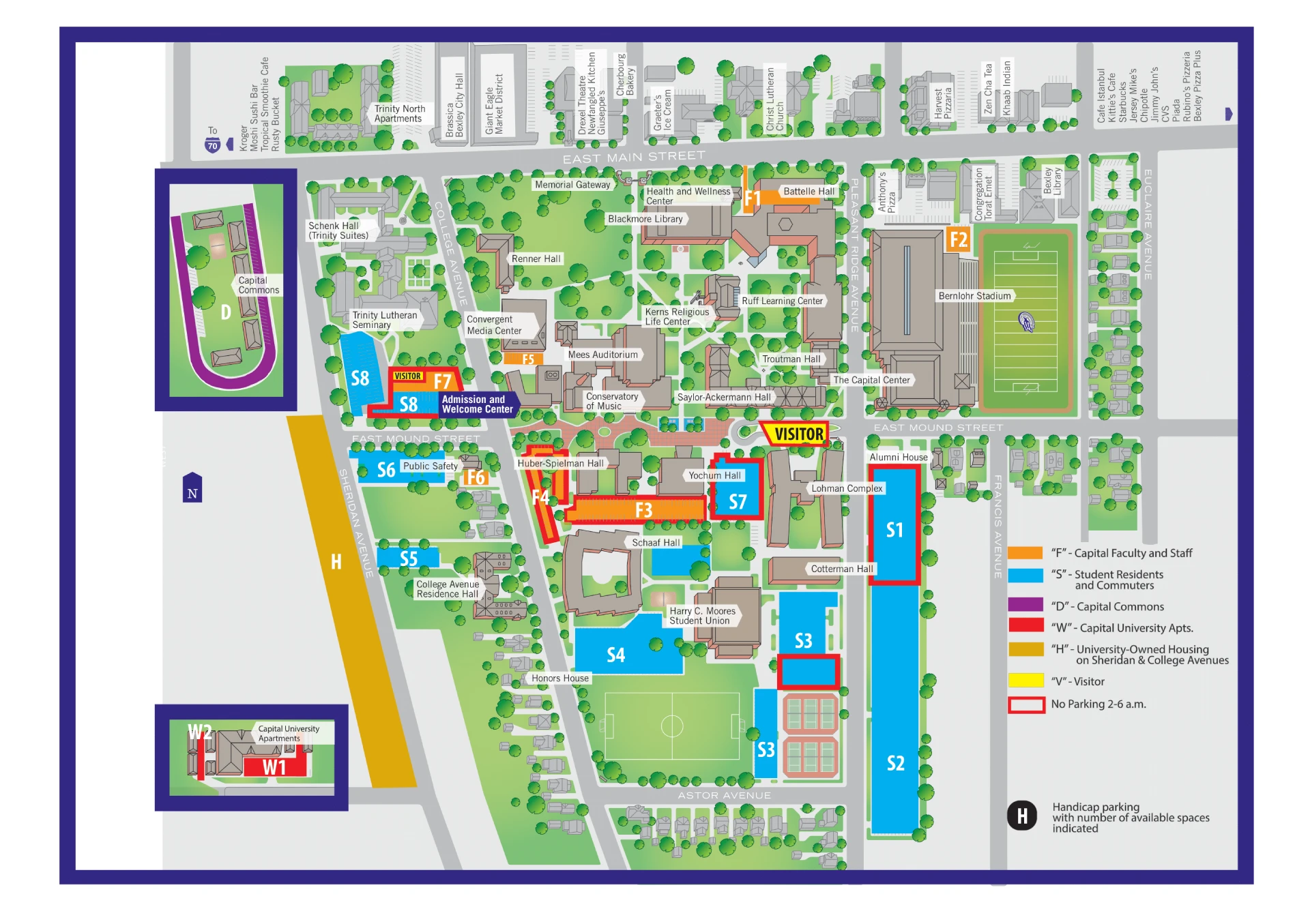 Capital University Campus Map (2025-2018) - All Maps