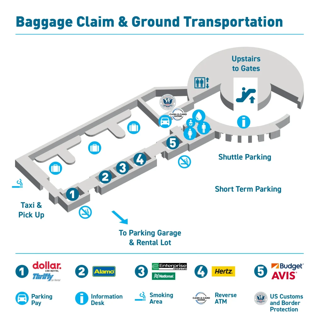 Chattanooga Metropolitan Airport Ground Transportation Map (2025) - All ...
