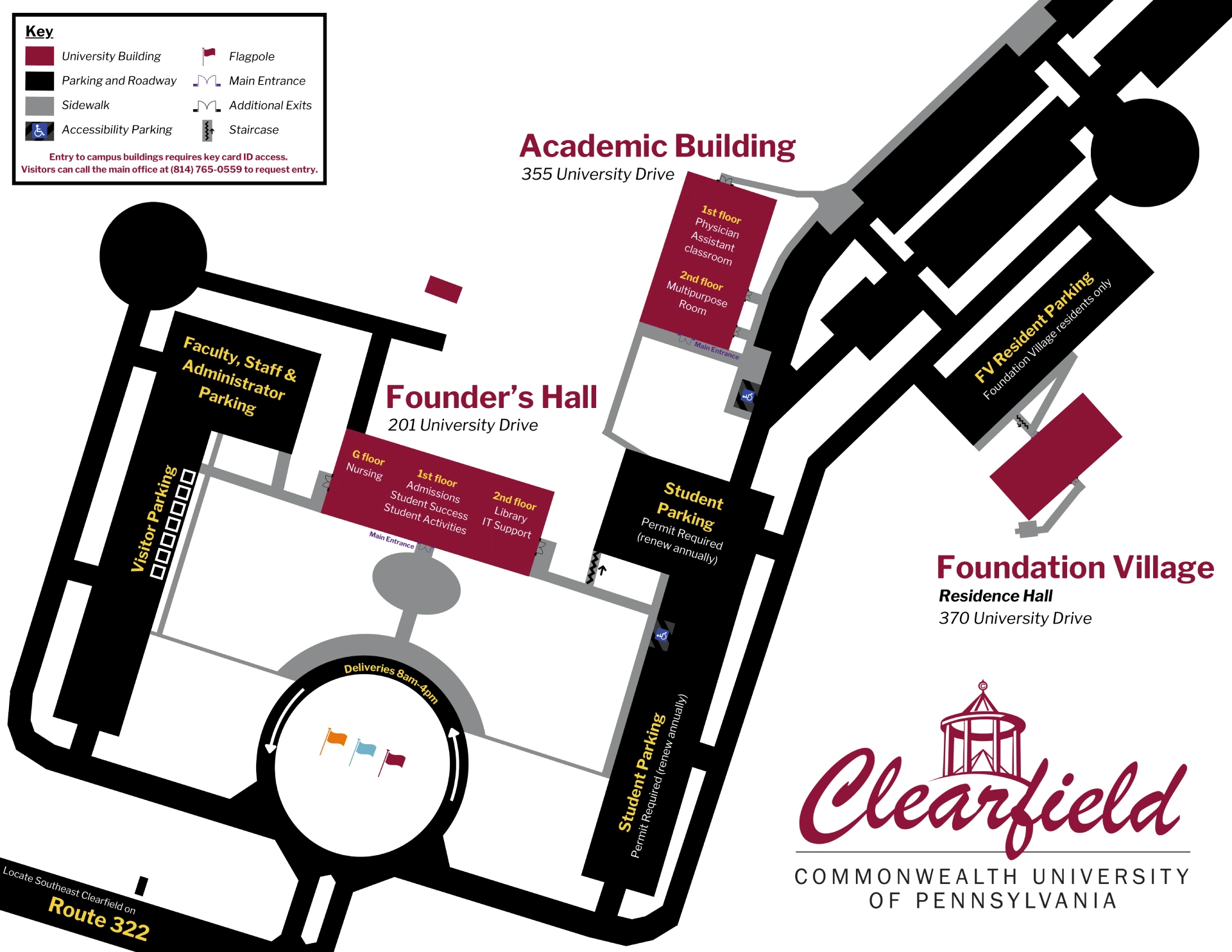 Commonwealth University Bloomsburg Campus Map (2025) - All Maps