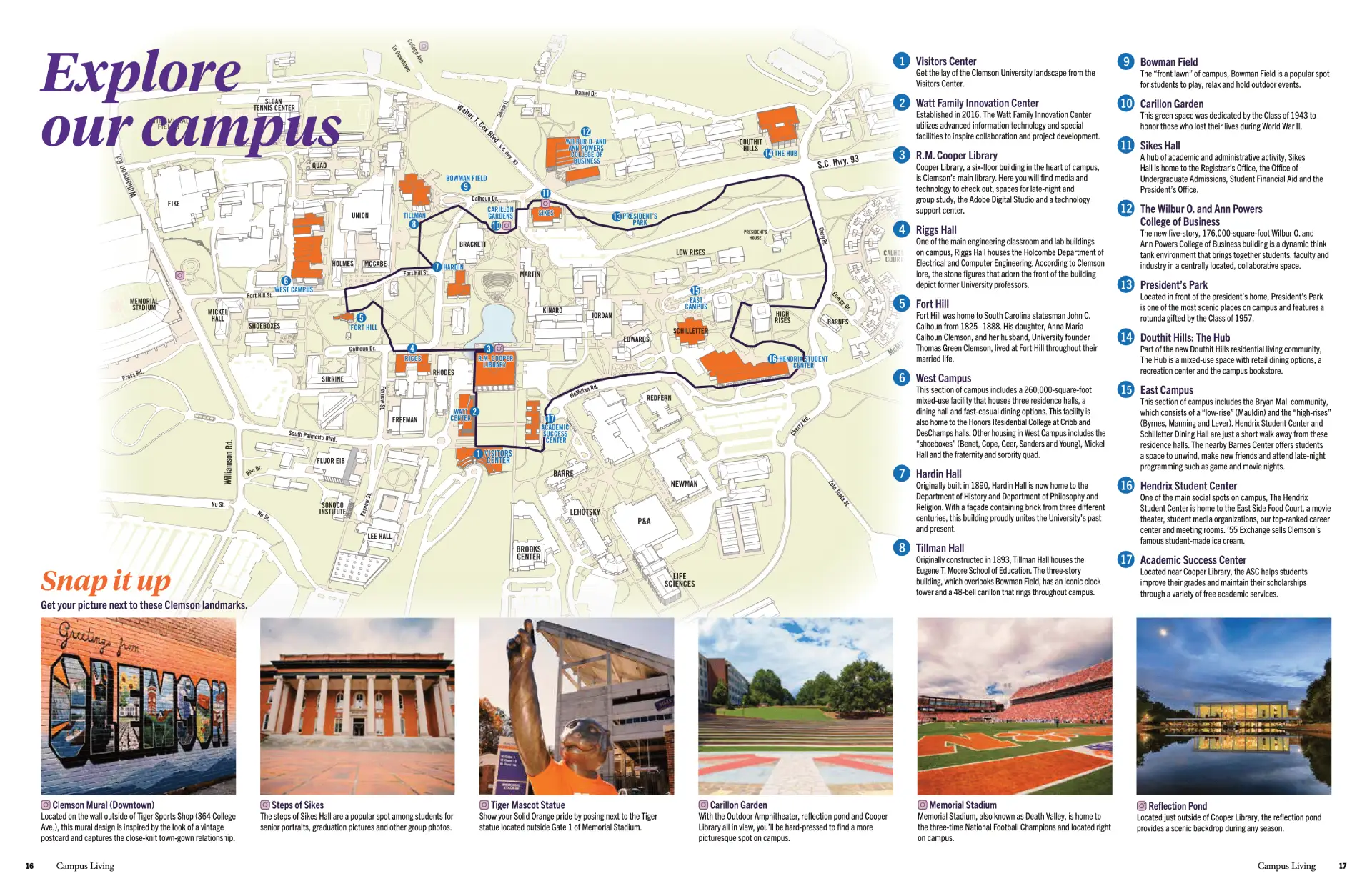 Clemson University Campus Map (2025) - All Maps
